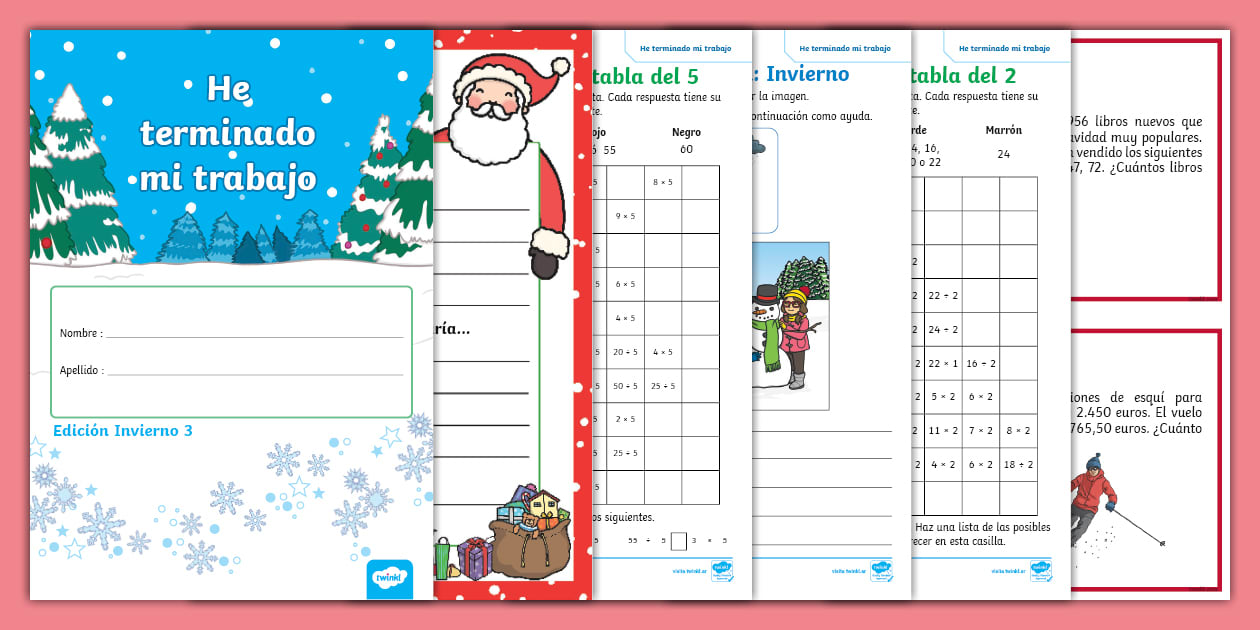 Cuadernillo: He terminado mi trabajo - Edición invierno 3 - Twinkl