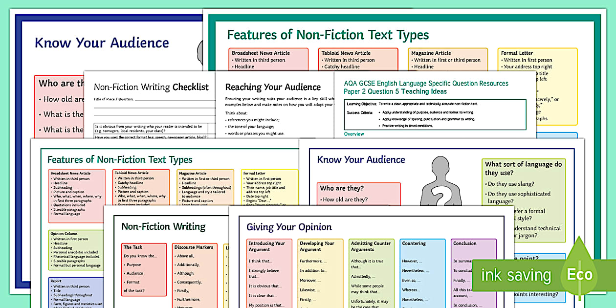 AQA Language Paper 2 Question 5 Resource Pack (teacher made)