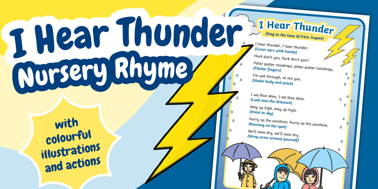 I Hear Thunder Nursery Rhyme (With Actions)