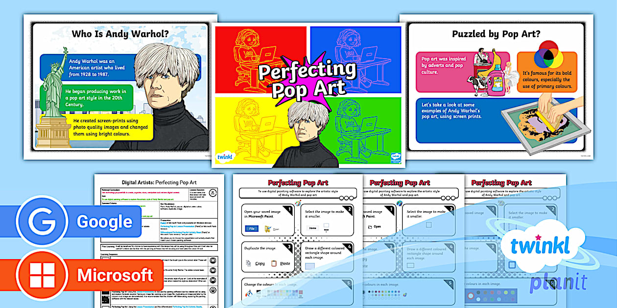 Computing: Digital Artists: Perfecting Pop Art Year 2 Lesson 5