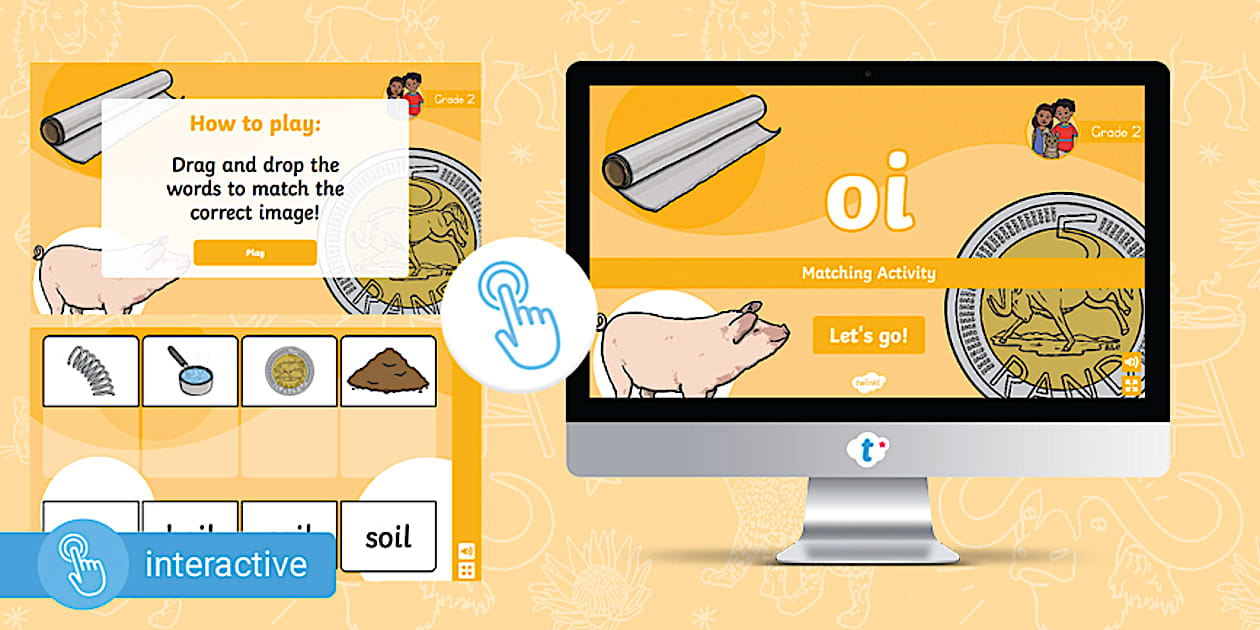 Grade 2 Phonics: oi Interactive Go! Game (teacher made)
