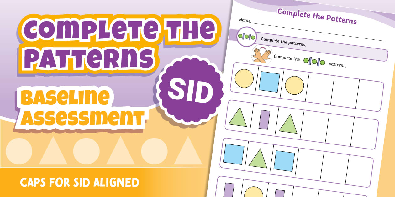 Foundation Phase - Mathematics - Patterns - Baseline Assessment (CAPS ...