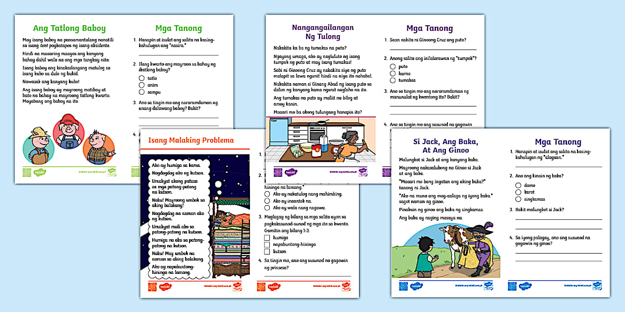 Pagbasa At Pag-unawa Part 5 | Philippines | Twinkl - Twinkl