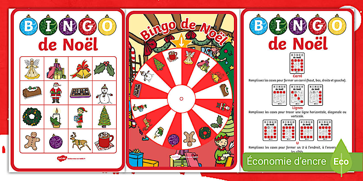 Bingo de Noël (teacher made) - Twinkl