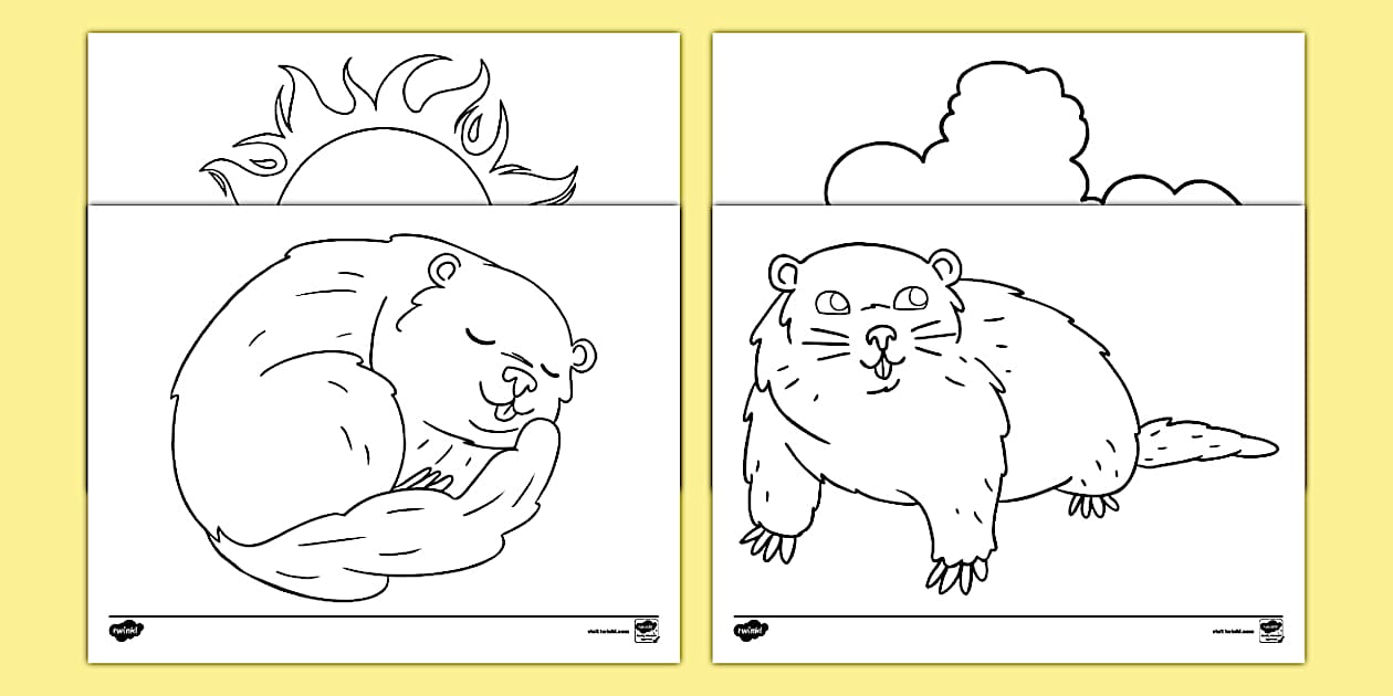 Groundhog Day Coloring Pages | Printable | Twinkl - Twinkl