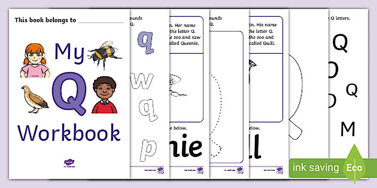 My Workbook Q uppercase (Teacher-Made) - Twinkl