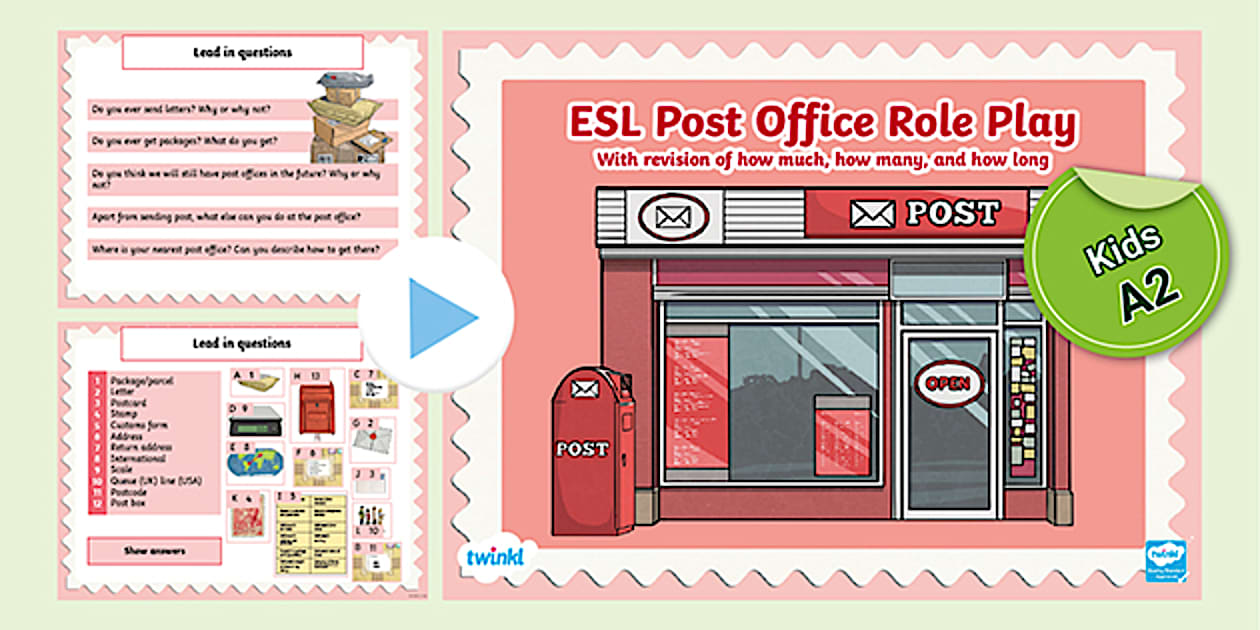 ESL Post Office Role Play (teacher made) - Twinkl
