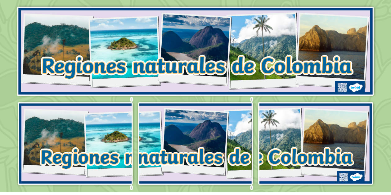 Pancarta: Regiones naturales de Colombia - Twinkl