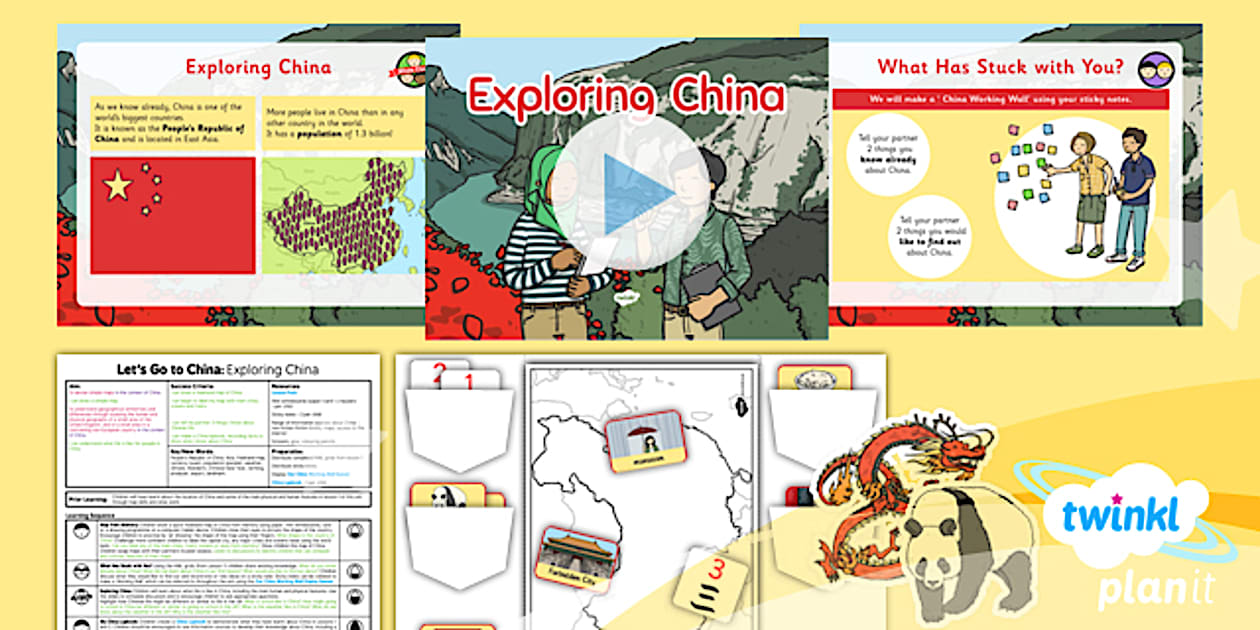China Geography Lesson Plan - Let’s Go to China - Twinkl