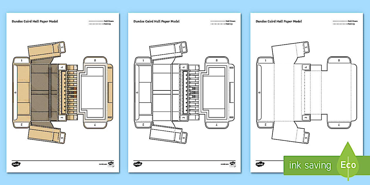 Dundee Caird Hall Paper Model (teacher made) - Twinkl