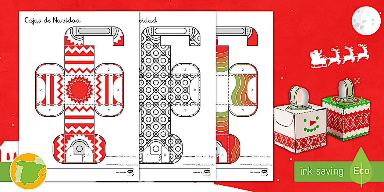 Manualidad: Cajas de Navidad - Twinkl