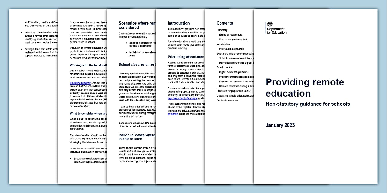 Providing remote education: guidance for schools – Leaders