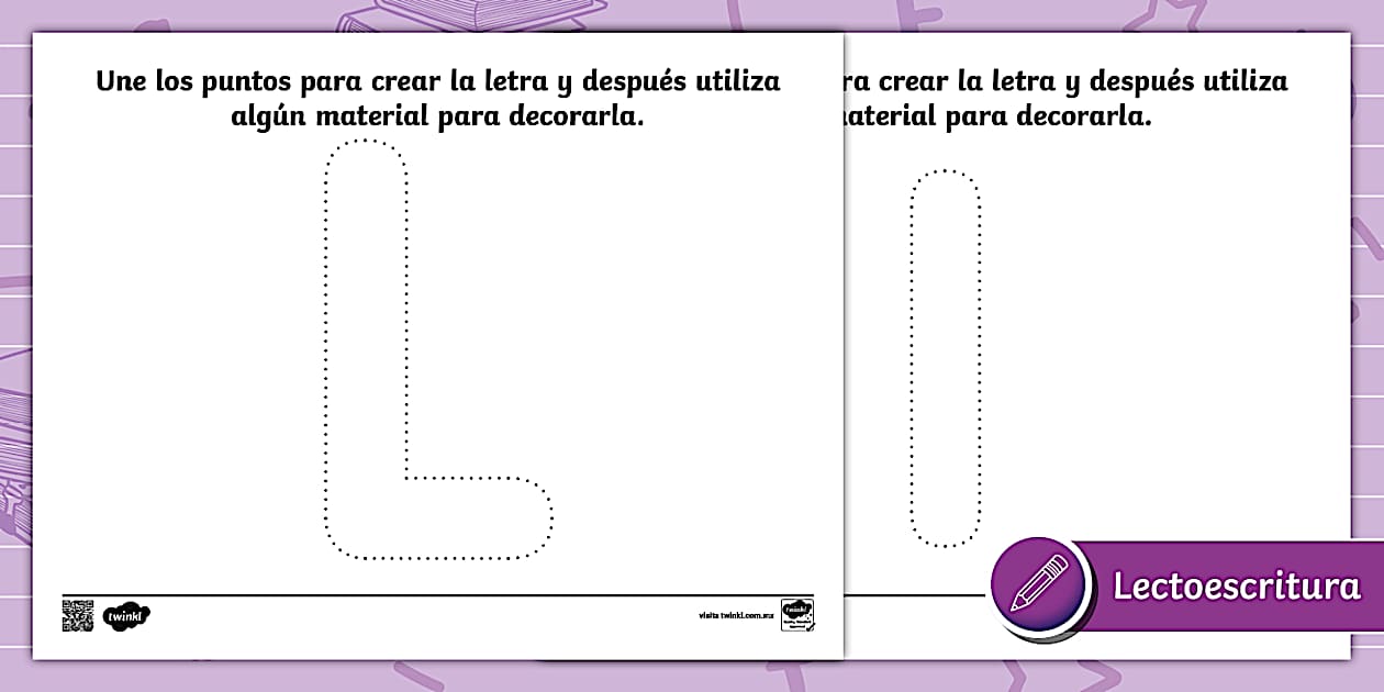Hoja de actividad: La letra L (teacher made) - Twinkl