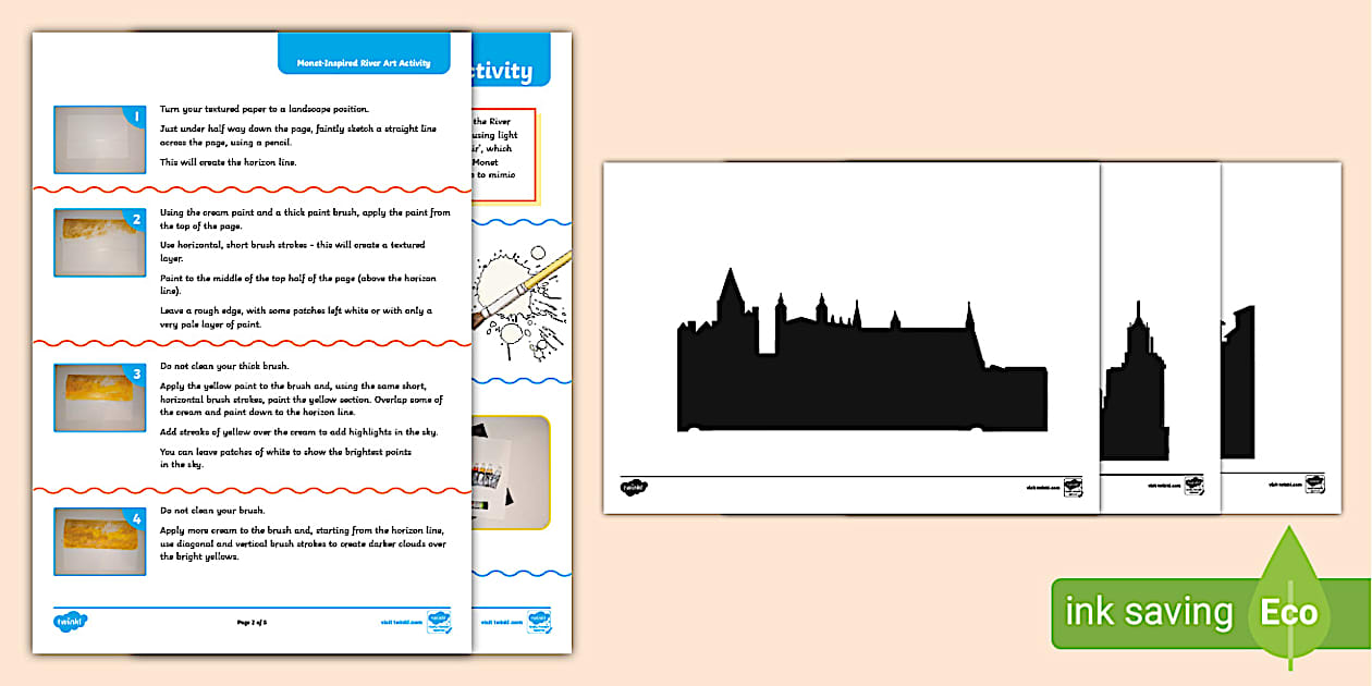 River Art Ideas KS2 | Monet-Inspired River Art Activity