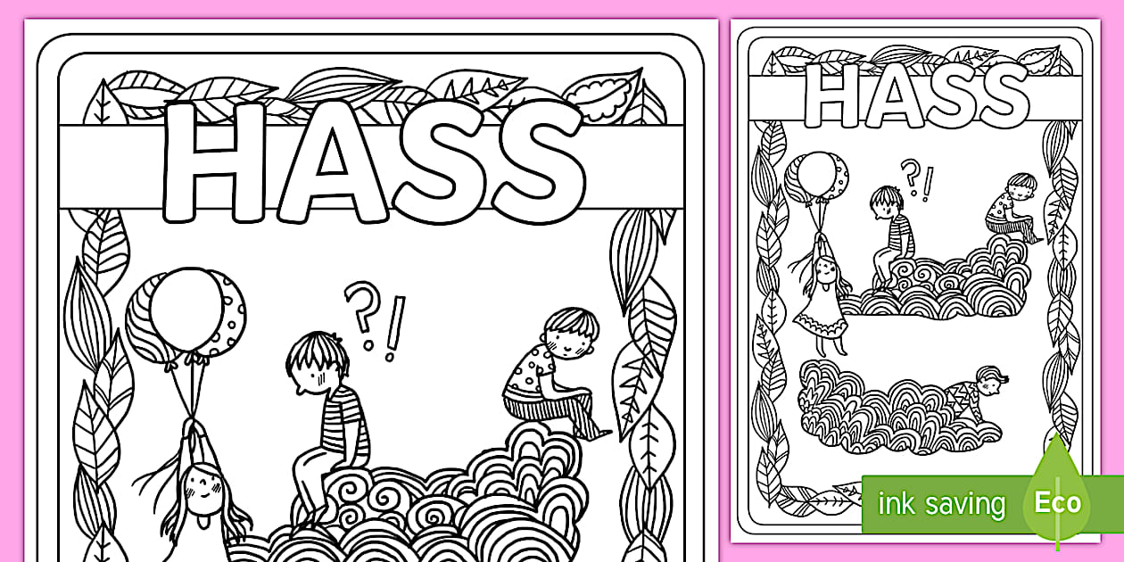 QLD HASS Mindfulness Colouring Book Cover (teacher made)