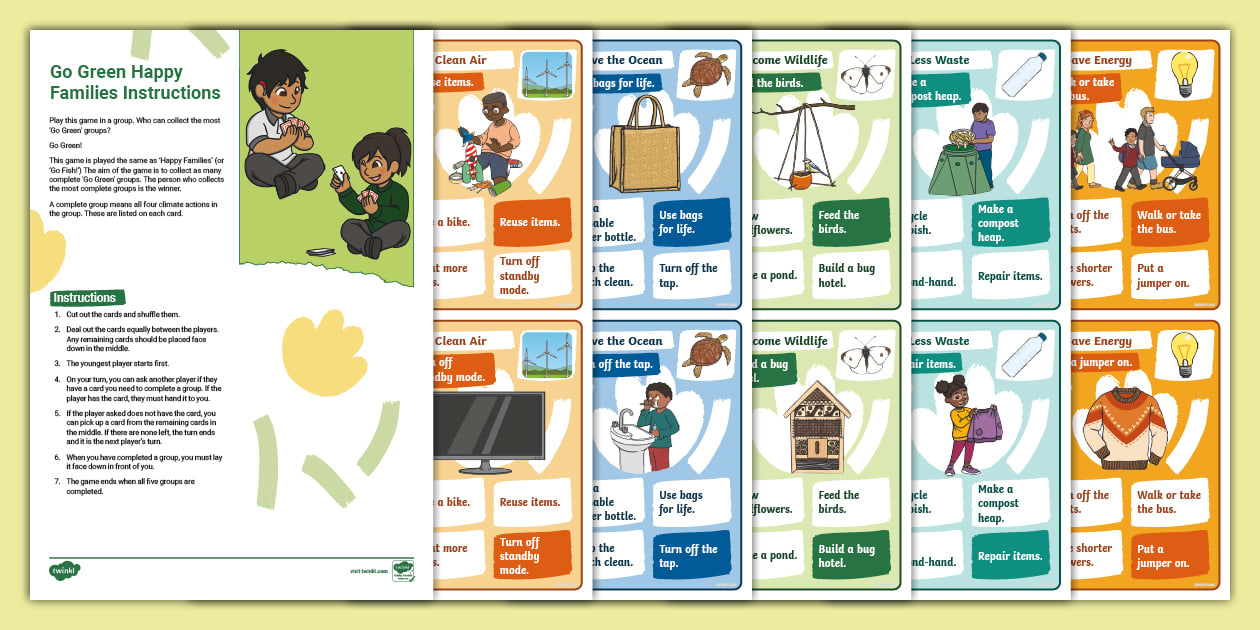 Green Game | Eco-Friendly Happy Families Card Game | KS1