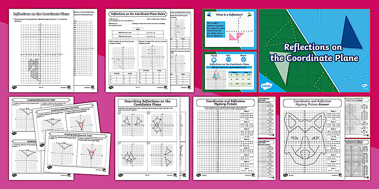 Eighth Grade Reflections on the Coordinate Plane Lesson Pack