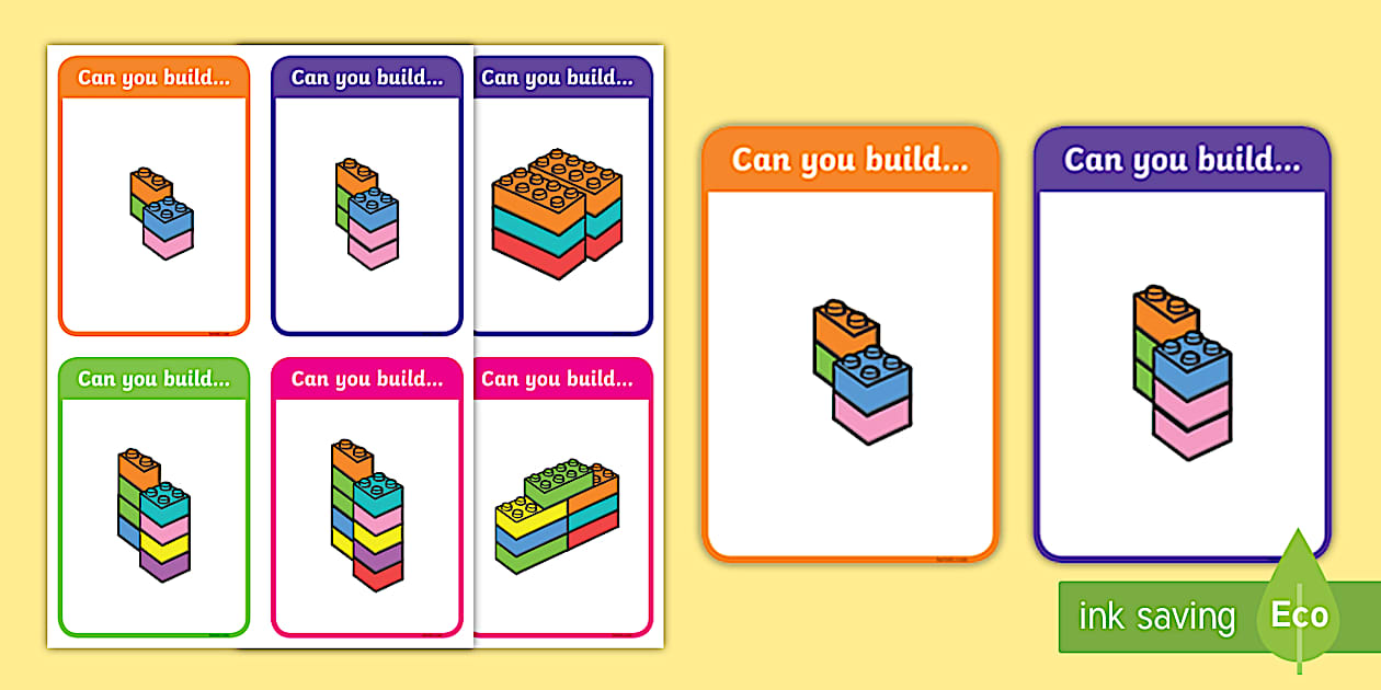 Building Brick Therapy Building Brick Cards (Teacher-Made)