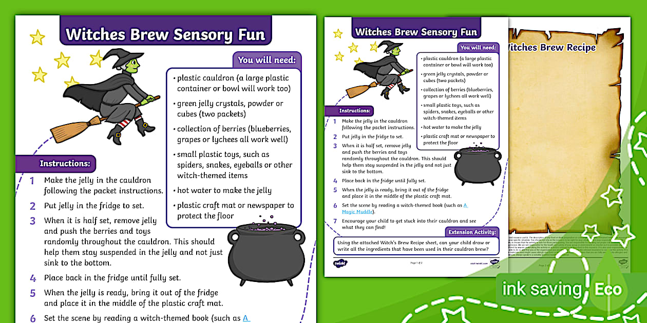 Witch's Brew Sensory Activity (teacher made) - Twinkl