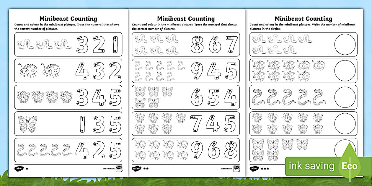 👉 Minibeasts Count and Write Activity (teacher made)