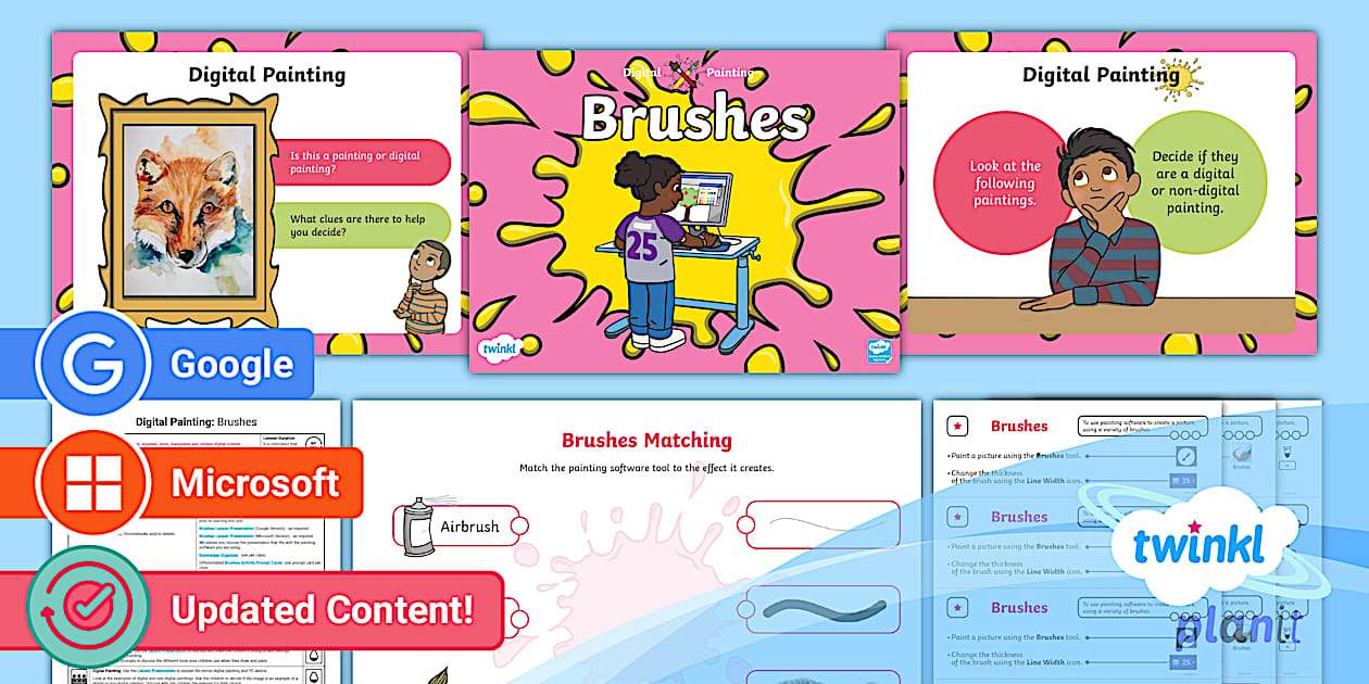 Computing: Digital Painting: Brushes Year 1 Lesson 1