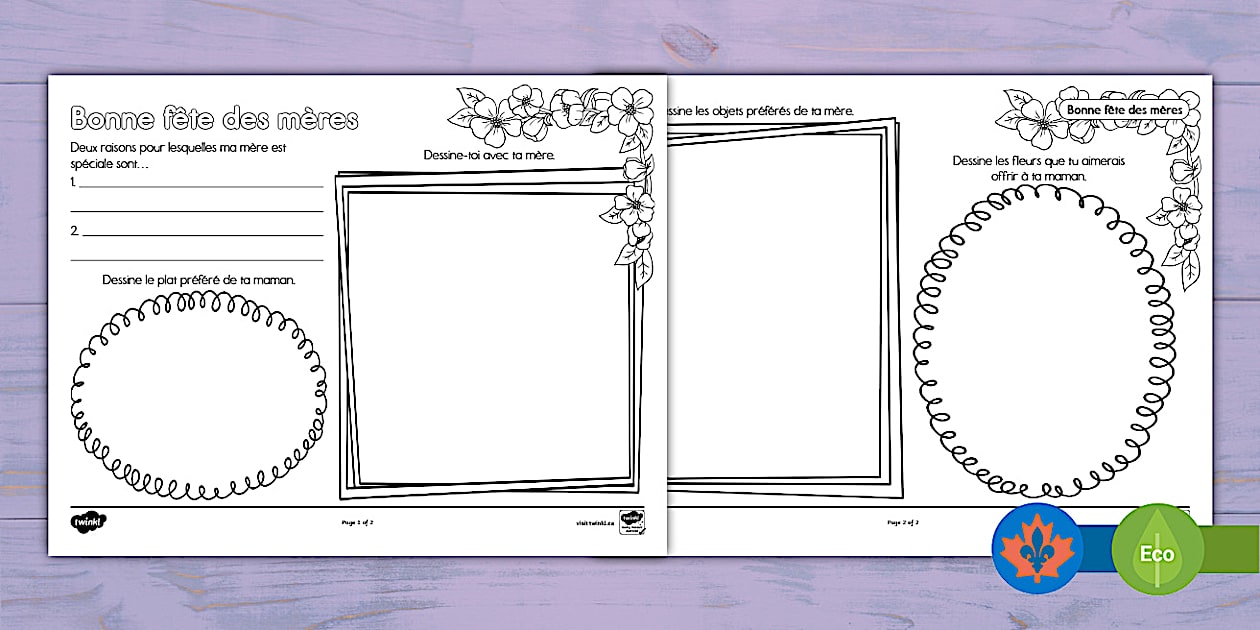 Mother's Day Drawing Ideas Activity French