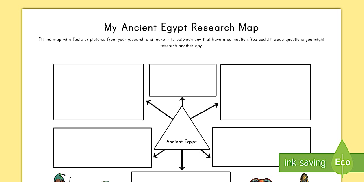 Ancient Egypt Research Map - Twinkl