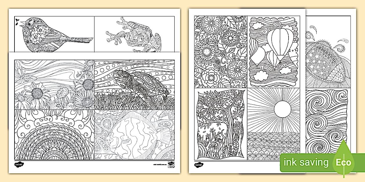 NAPLAN - Mini Mindfulness Colouring Sheets