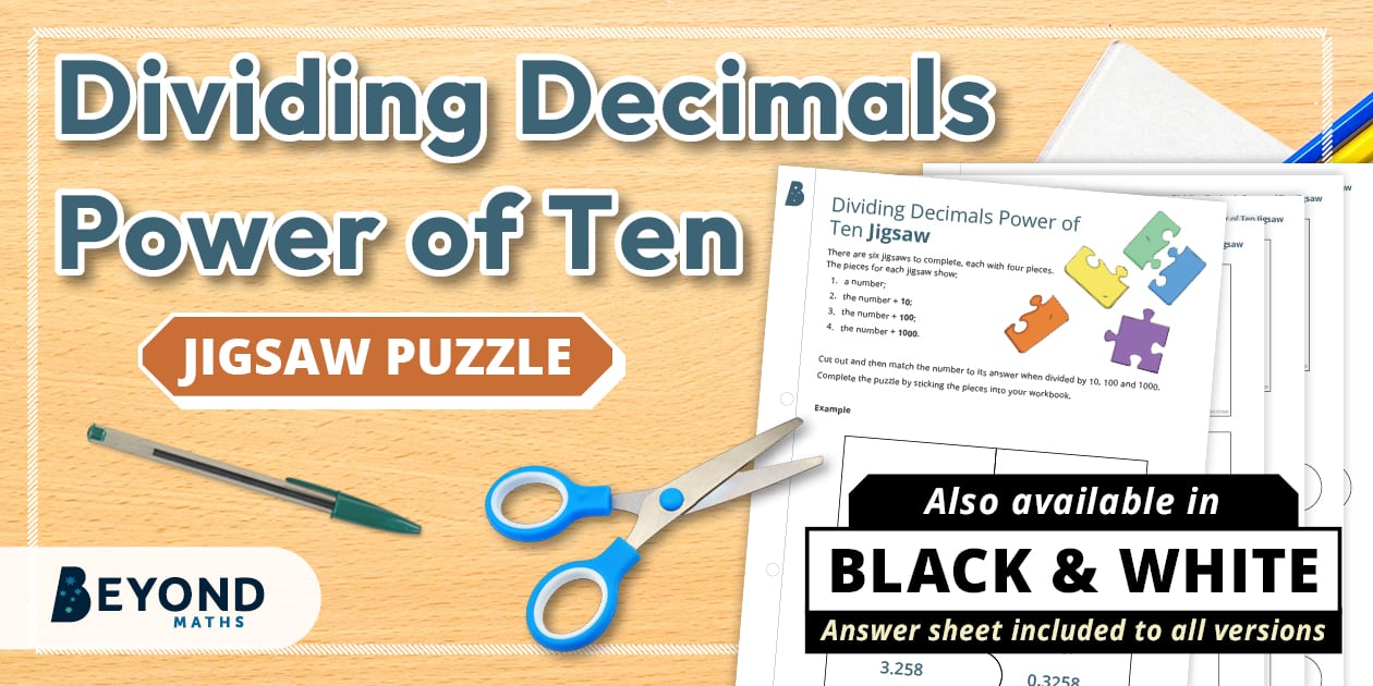 Decimal Division Powers of Ten Jigsaw