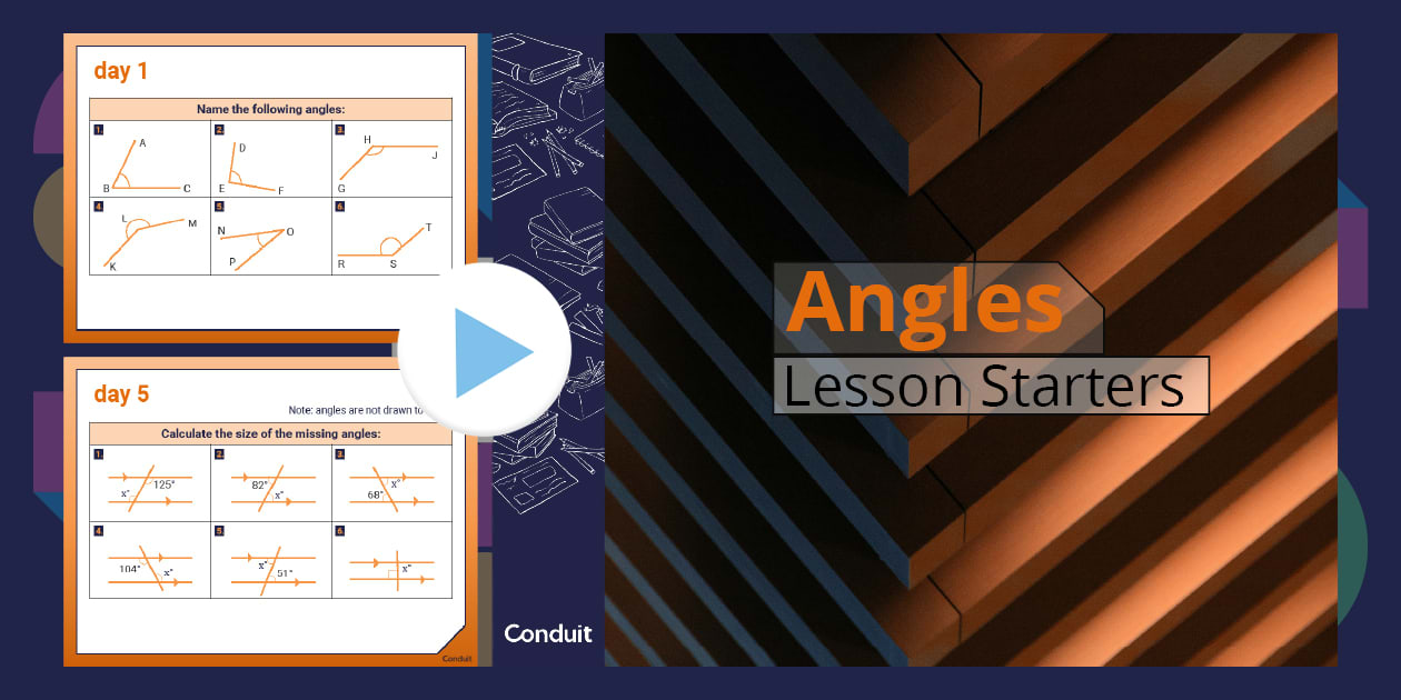 Angles - Five Lesson Starters PowerPoint - Twinkl