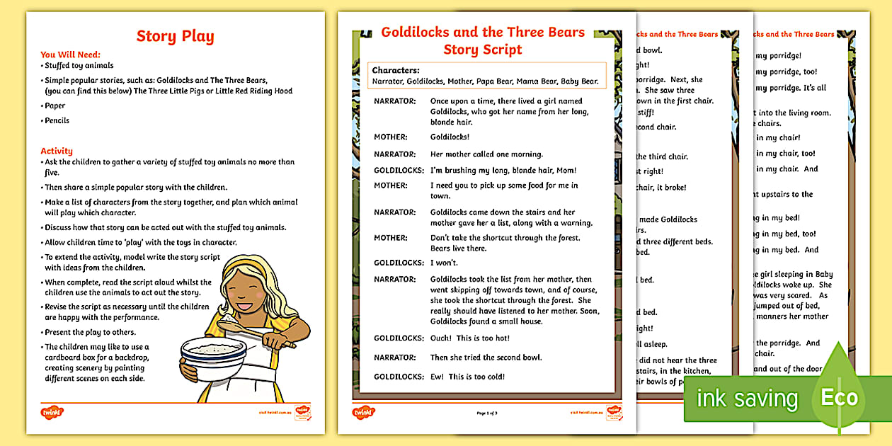 Story Play Activity (teacher made) - Twinkl