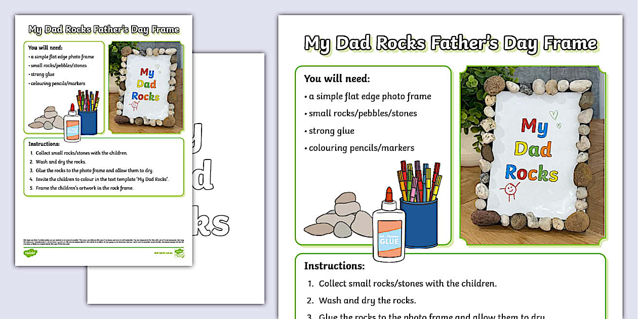 My Dad Rocks Father's Day Frame - Twinkl