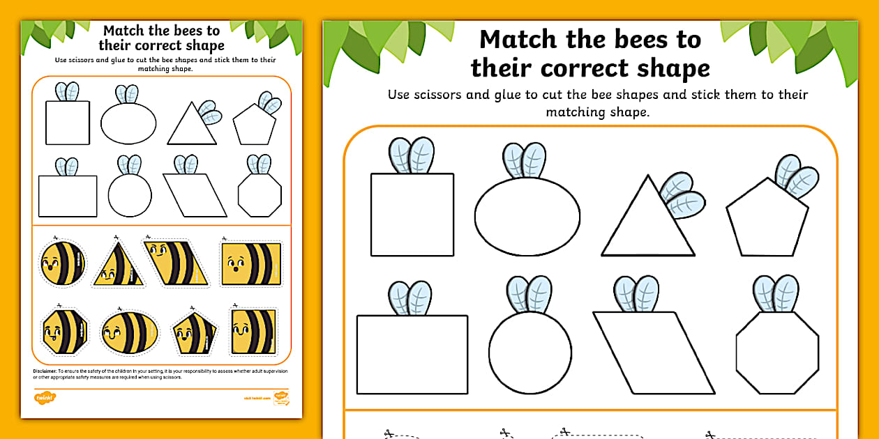 Bee Day: Cut and Stick Activity Sheet