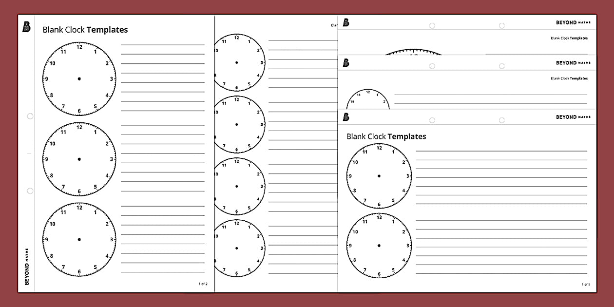 Blank Clock Template (teacher made) - Twinkl