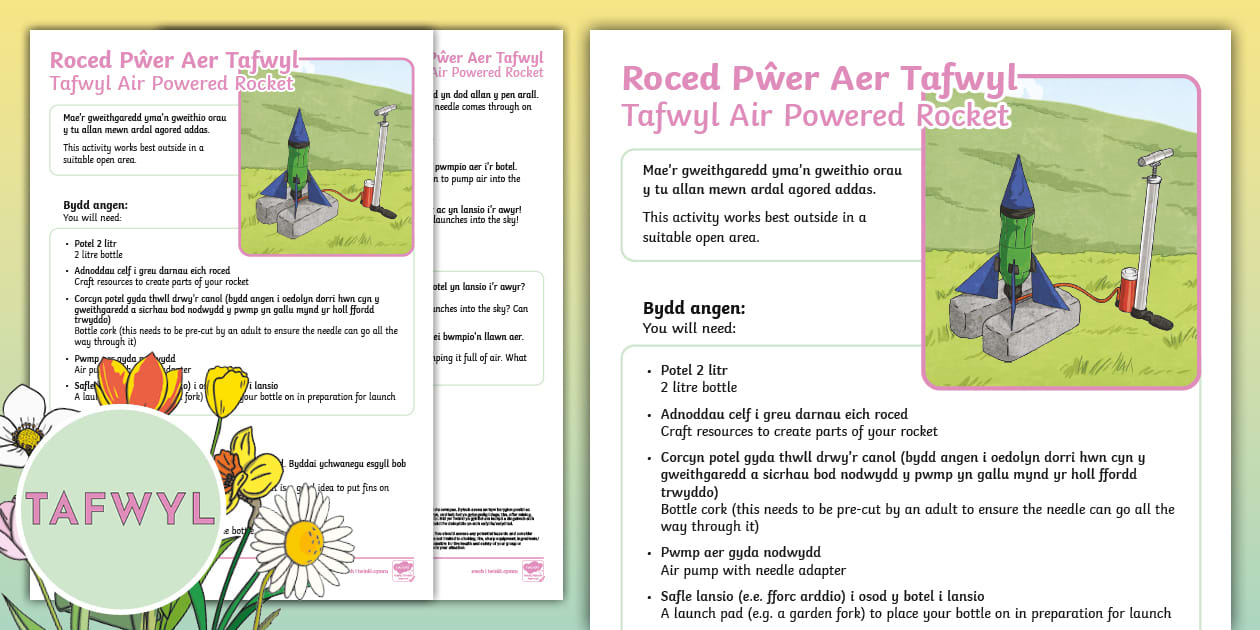 Gweithgaredd Tafwyl Activity: Creu Roced Pŵer Aer/Air Powered Rocket ...