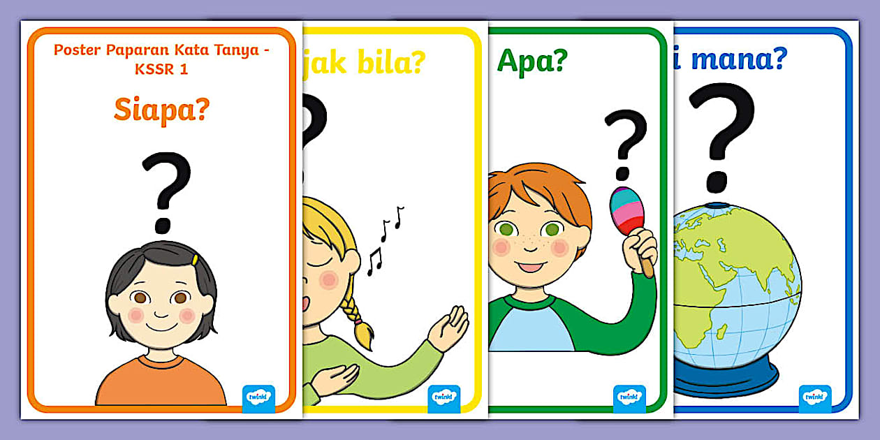Poster Paparan Kata Tanya - KSSR 1 (teacher made) - Twinkl