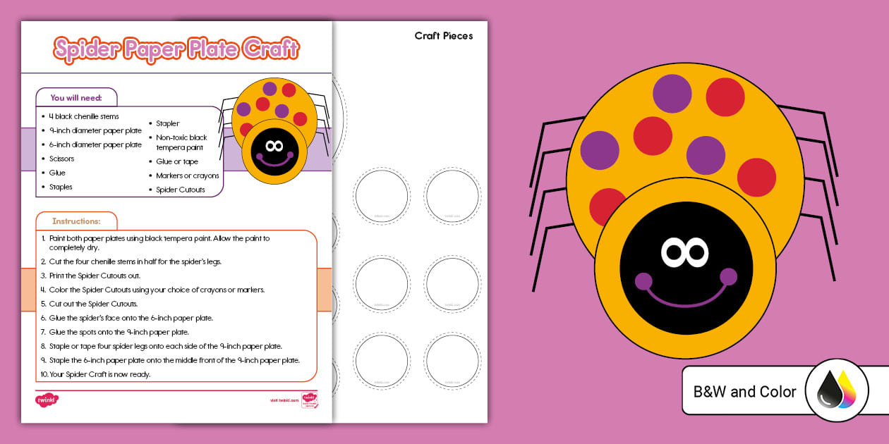 Spider Paper Plate Craft