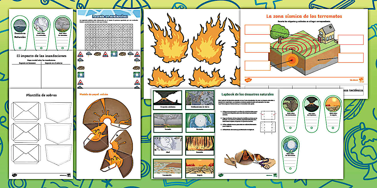 Lapbook: Desastres naturales (teacher made) - Twinkl