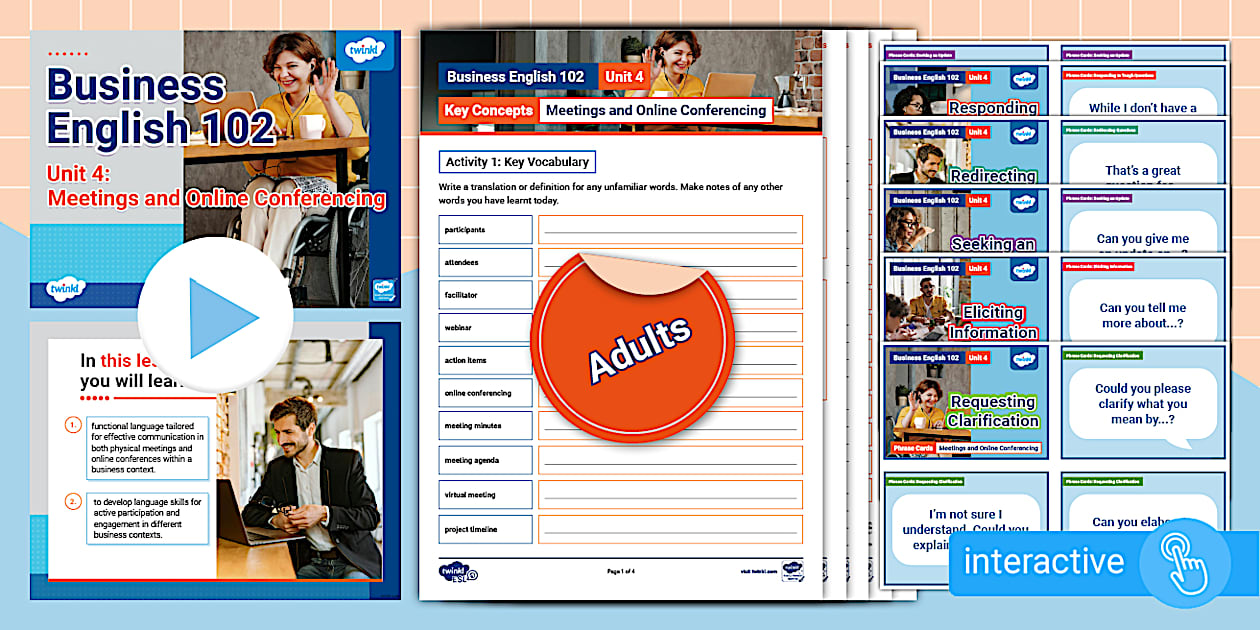 Business English 102: Unit 4 (Teacher-Made) - Twinkl