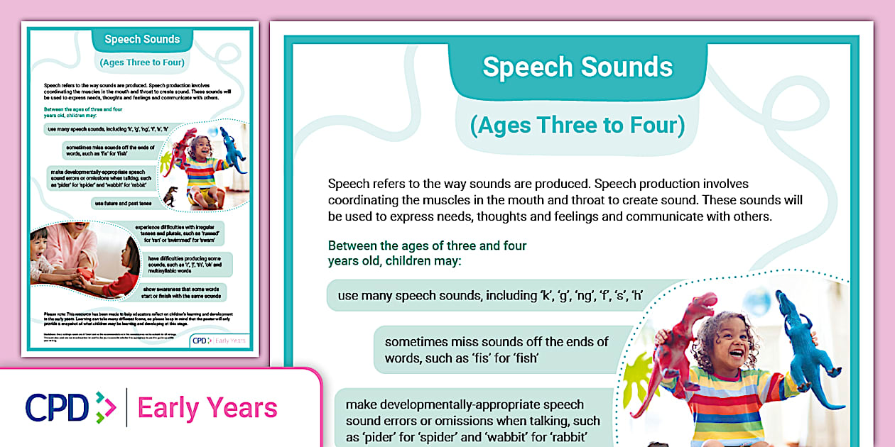 Speech Sounds (Ages 3-4) | Kindergarten CPD | Twinkl