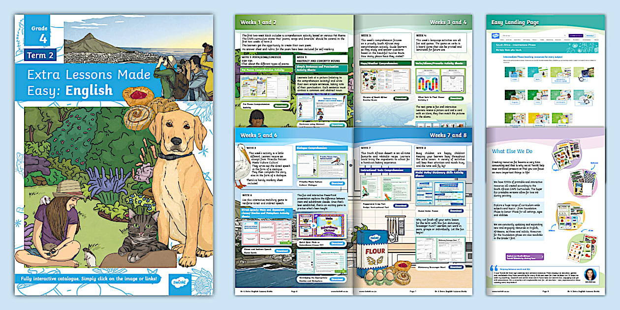Grade 4 - Term 2 - Extra English Lessons - Interactive Guide