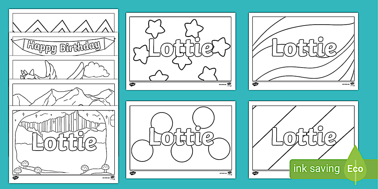 Lottie Name Simple Colouring Activity Sheets | Twinkl | KS1