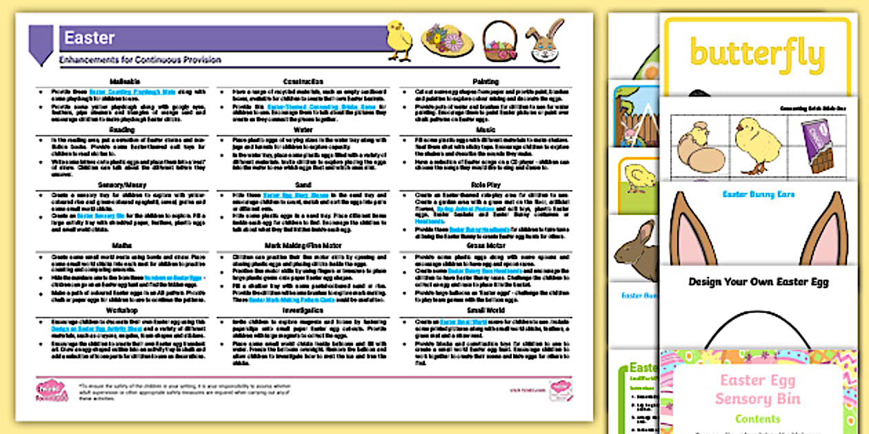 EYFS Easter Continuous Provision Planning Ideas and Resource Pack (Ages ...