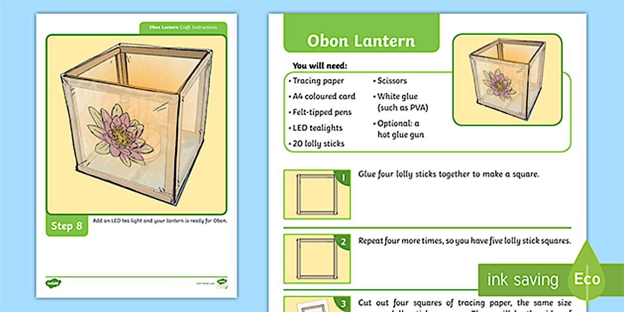 Obon Lantern Craft Instructions | Buddhist Festivals | Buddhism