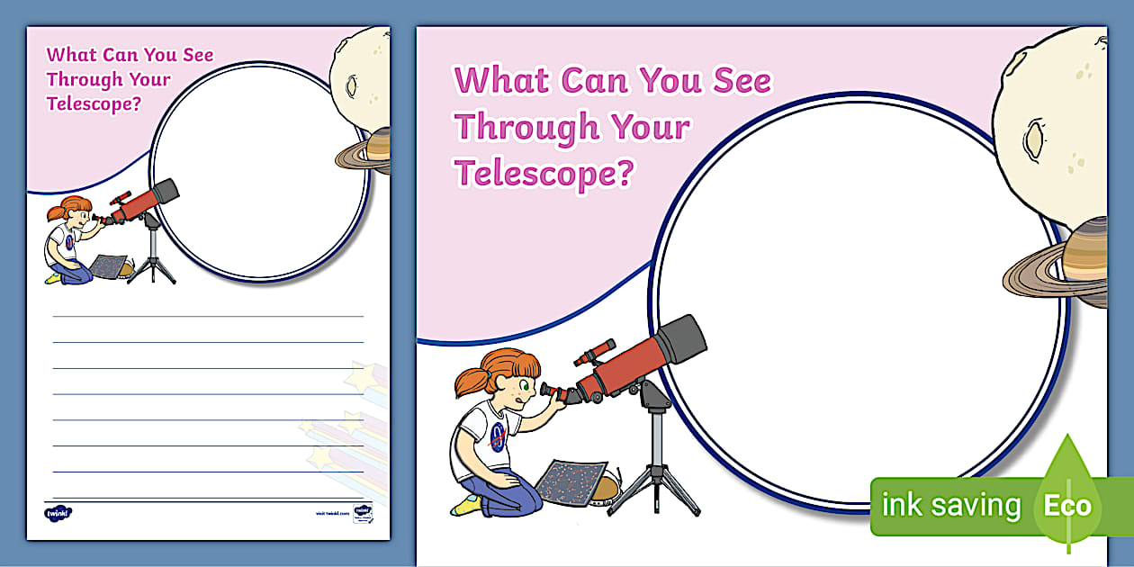 Black and White What Can You See Through Your Telescope? Template