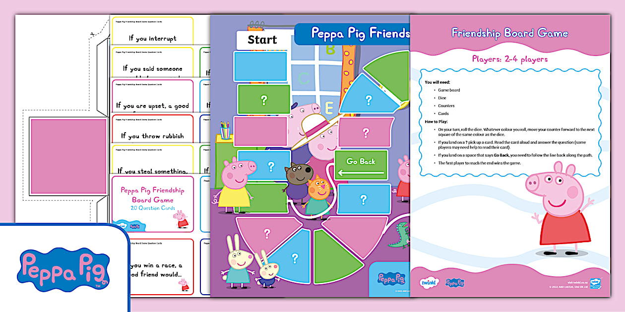 FREE! - Peppa Pig Friendship Board Game - Twinkl