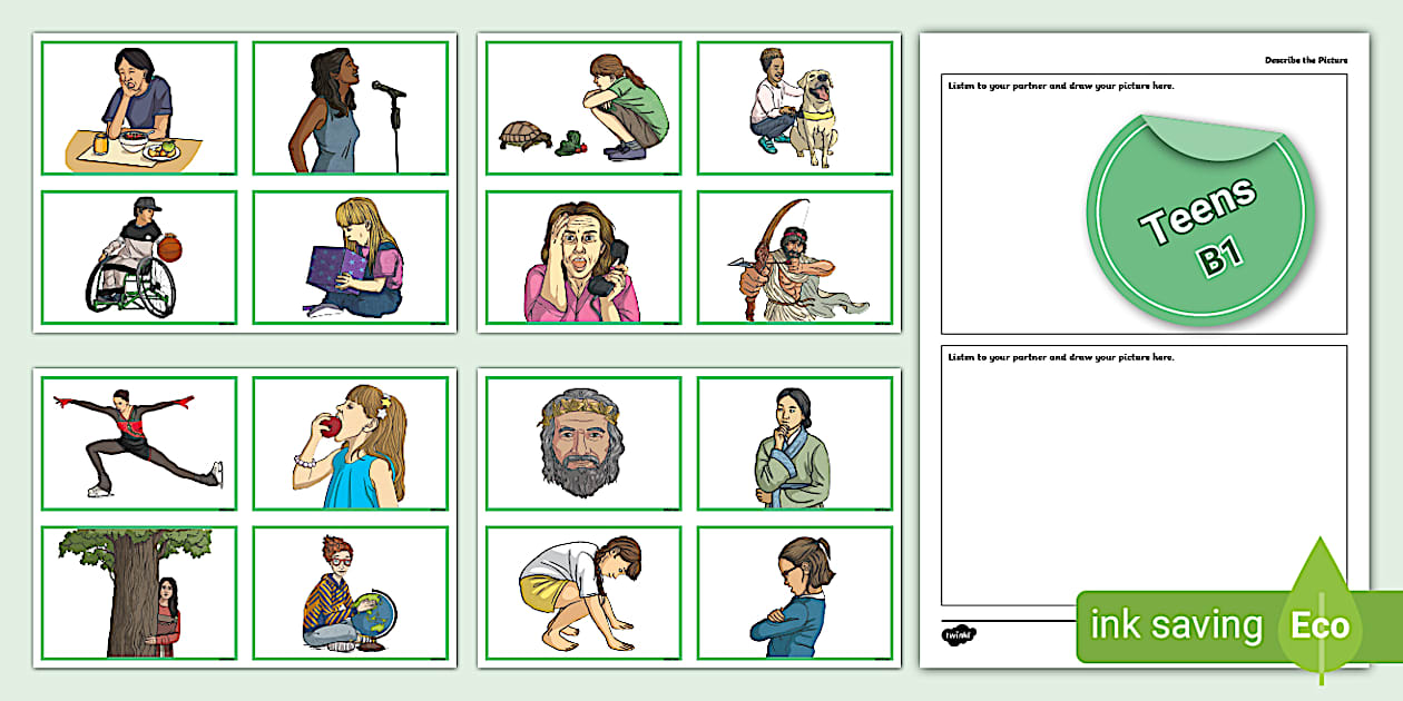 ESL Describe the Picture Speaking Cards (teacher made)