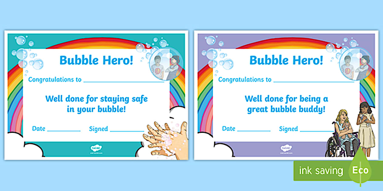 KS2 End of Year Bubble Certificates - Twinkl