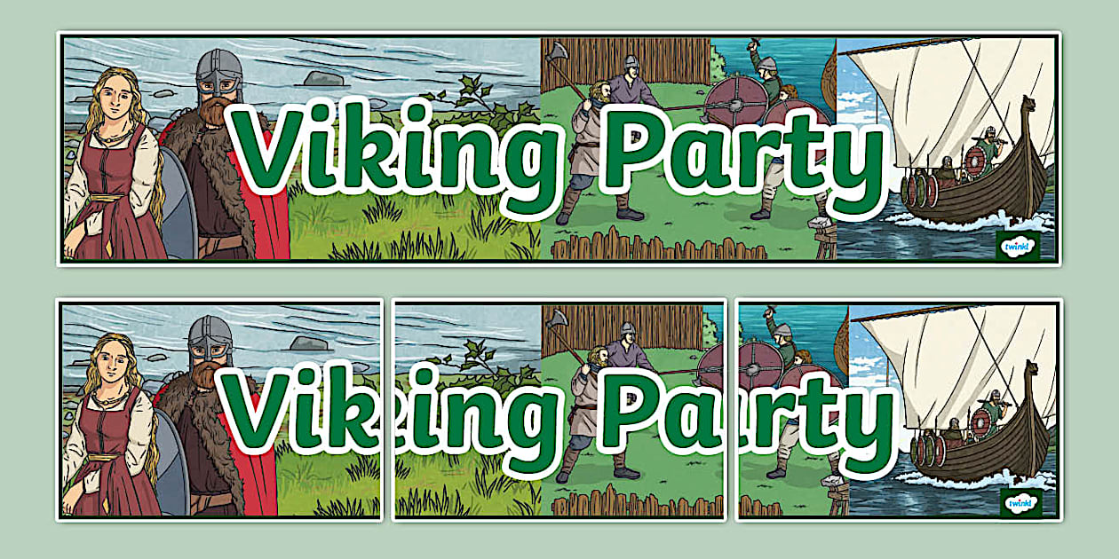 Viking Party Display Banner (Teacher-Made) - Twinkl