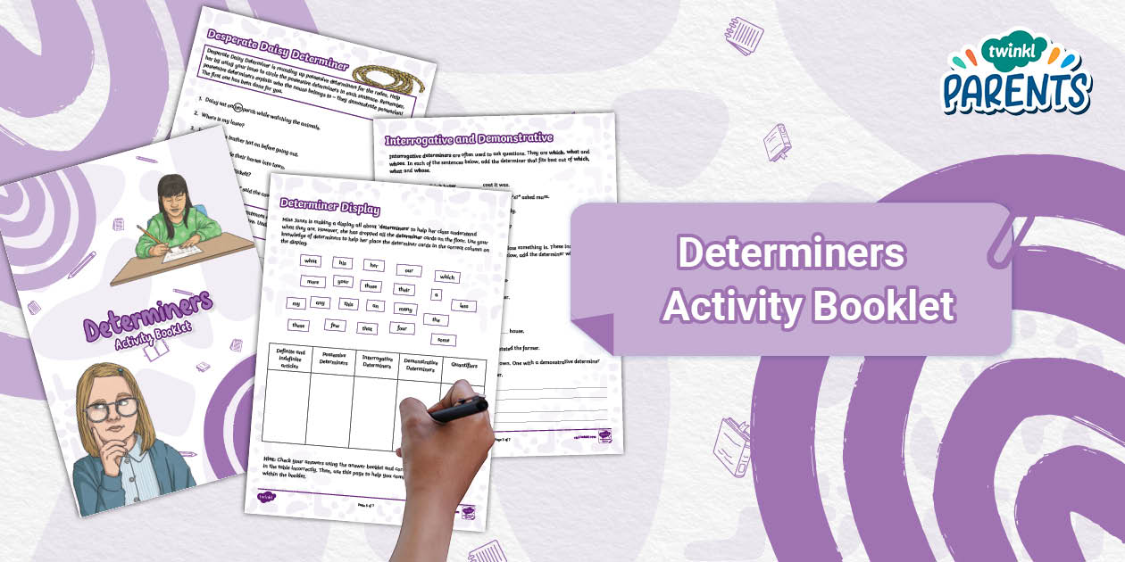 Determiners Activity Booklet (teacher made) - Twinkl